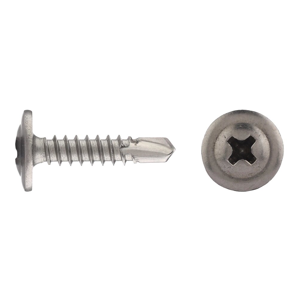 Саморезы с прессшайбой со сверлом ГосКреп 4,2х19 мм 12 шт нержавеющая сталь