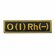 Нашивка с группой крови O(I) Rh(-), вышивка, черный