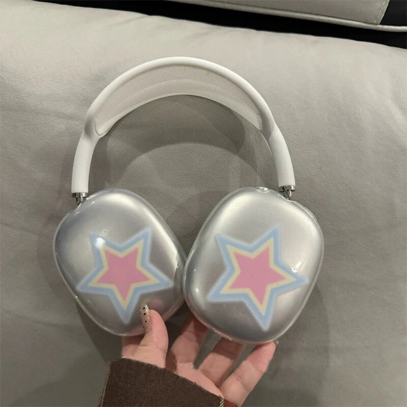 Наушники AirPods Max, чехол T2, розовые звезды