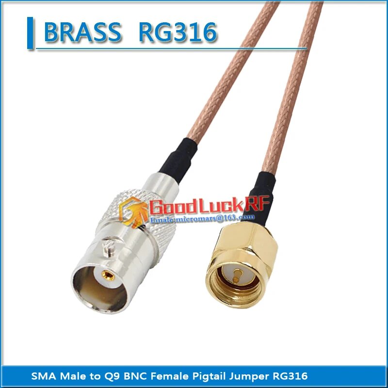 RG316 Удлинительный кабель SMA-J 20 CM, BNC-K