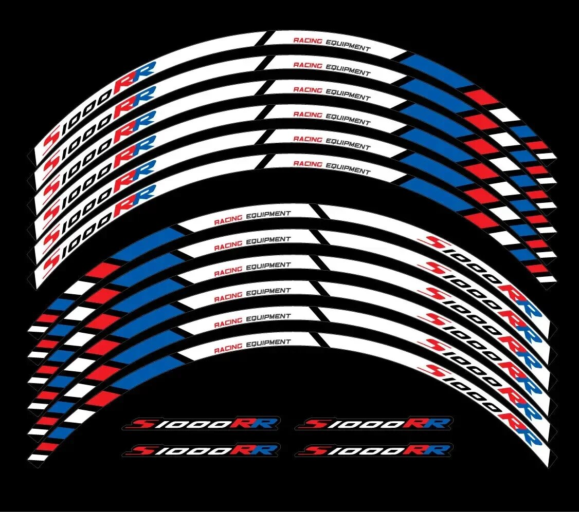 Мотоциклетные Запчасти для BMW S1000RR, мотоциклетные Контурные наклейки на колесо, 12 ободов, ламинированные полосы Hp4