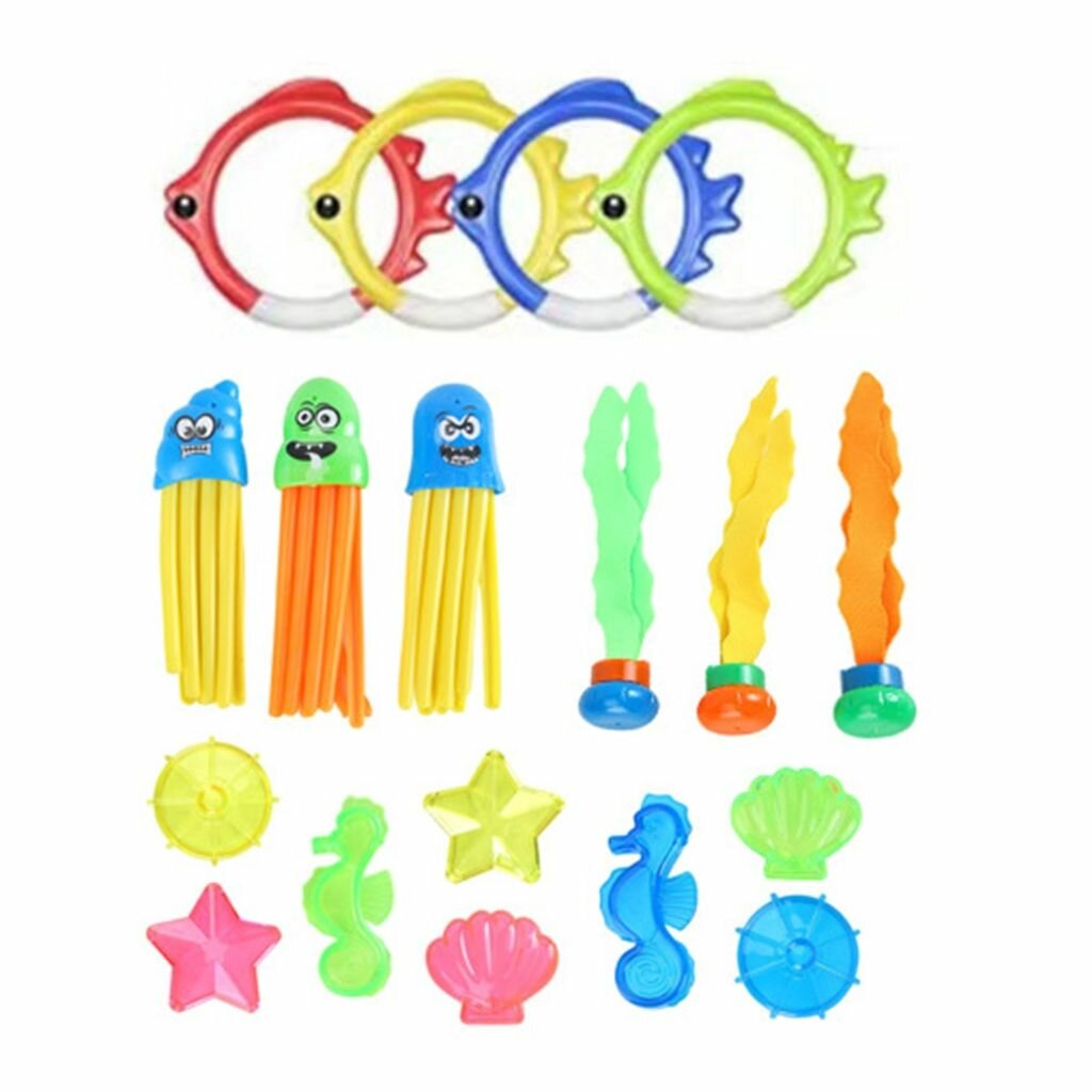 Детский забавный набор игрушек для дайвинга в бассейне, детские игры под водой с сумкой хранения мальчиков и девочек, лето