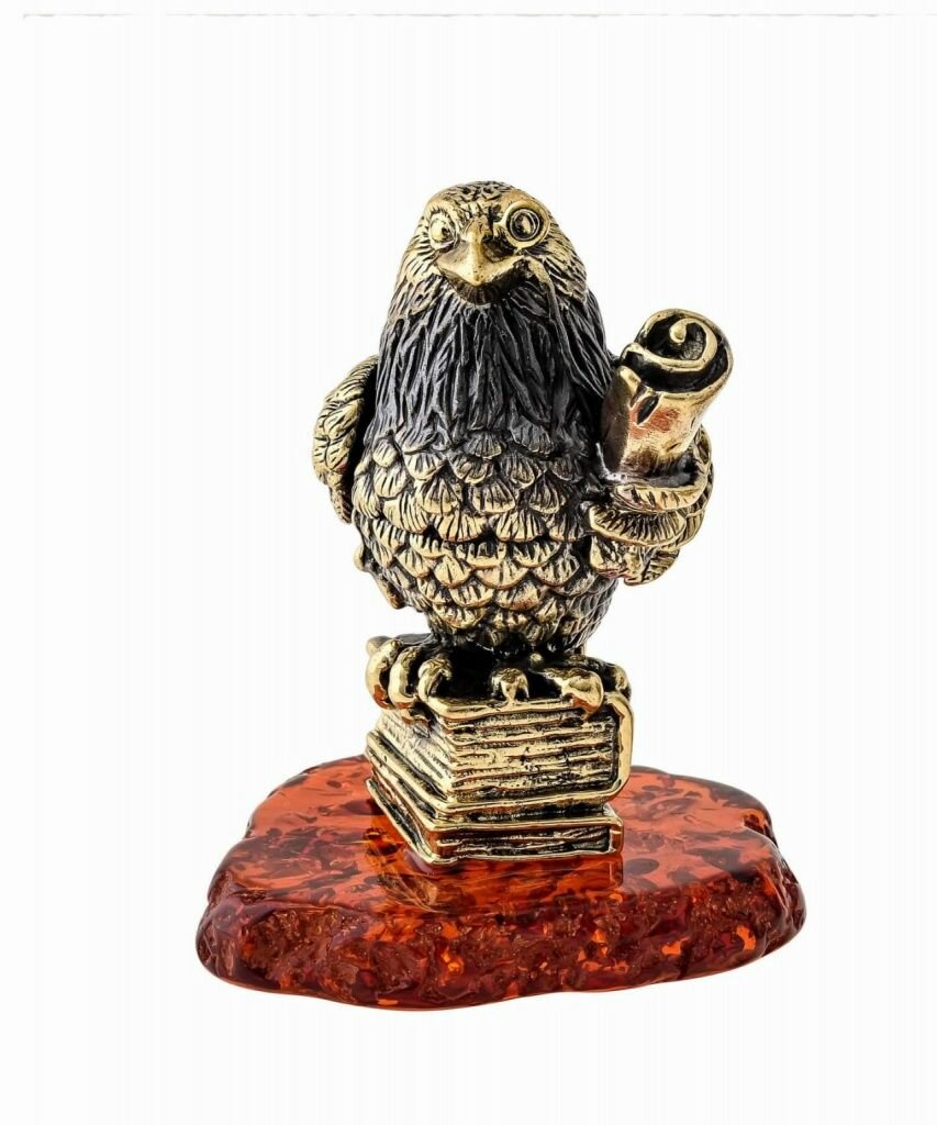 Статуэтка Птица Ворон со свитком 1408