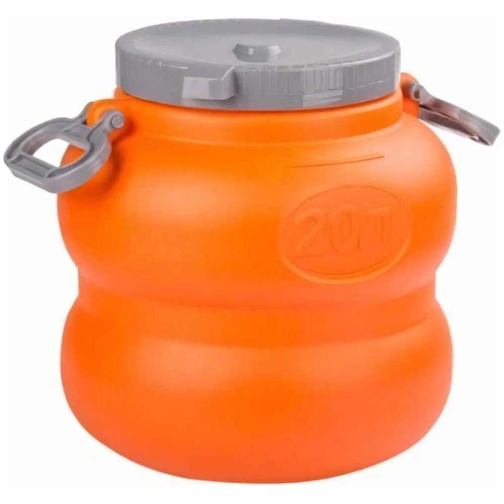 Канистра-бочка ЗПИ «Альтернатива» "Байкал" 20л оранжево-серый М7597, транспортировки и хранения