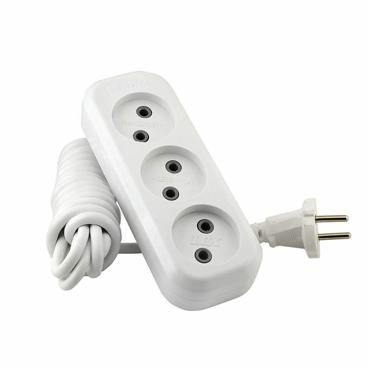 Удлинитель Lux У3-О-03, 3 розетки, 3м, белый