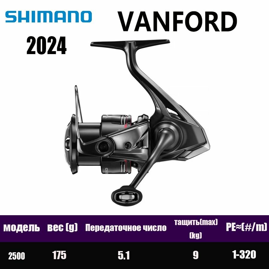 KaTywKa SHIMANO 2024 VANFORD 2500 ДnЯ pЫбалки - отпиЧий катушки дпЯ лобителeй cостороны профeссионалов