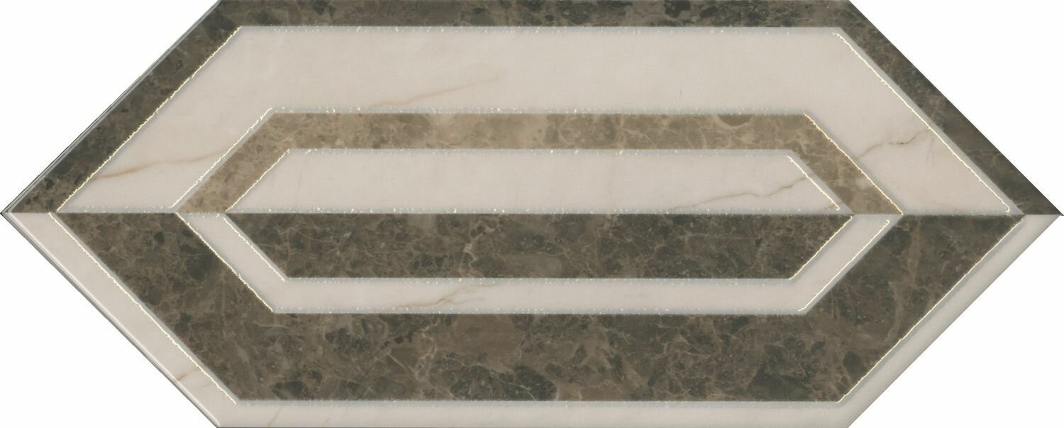 Керамическая плитка KERAMA MARAZZI HGD/A473/35003 Бикуш глянцевый 14х34 керам. декор Цена за 1/шт