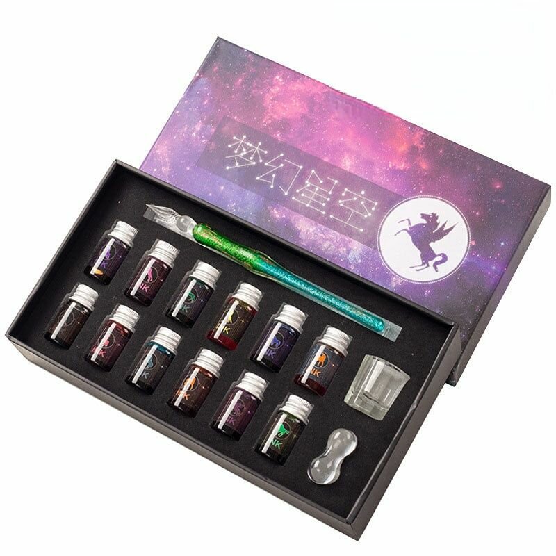 Стеклянная ручка Dip Pen Set / Светящаяся ручка для подписи