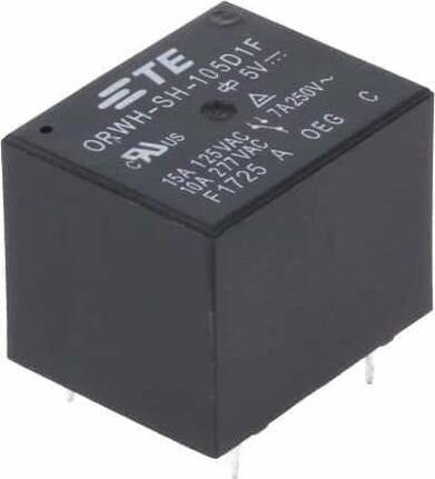 Реле TE Connectivity ORWH-SH-105D1F.000 электромагнитное SPDT Uобмотки 5ВDC 10A/277ВAC 10А PCB 1 шт