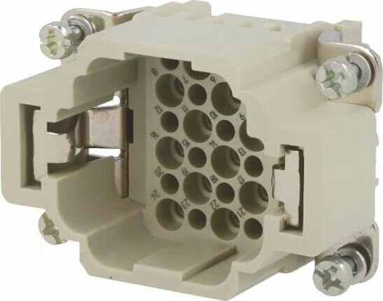 Разъем HARTING 09160243001 прямоугольный, "папа", Han DD, PIN 24 24+PE, размер 6B, 1 шт