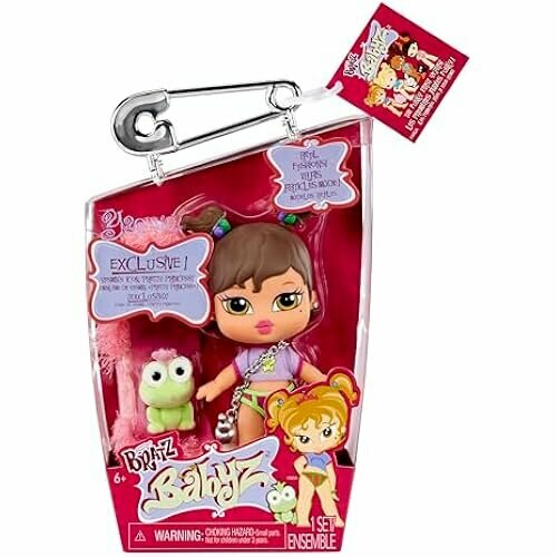 Коллекционная кукла Bratz Babyz Yasmin - Ясмин - с настоящей модой и питомцем - детская игрушка - идеально подходит для детей от 6 лет, ягодный