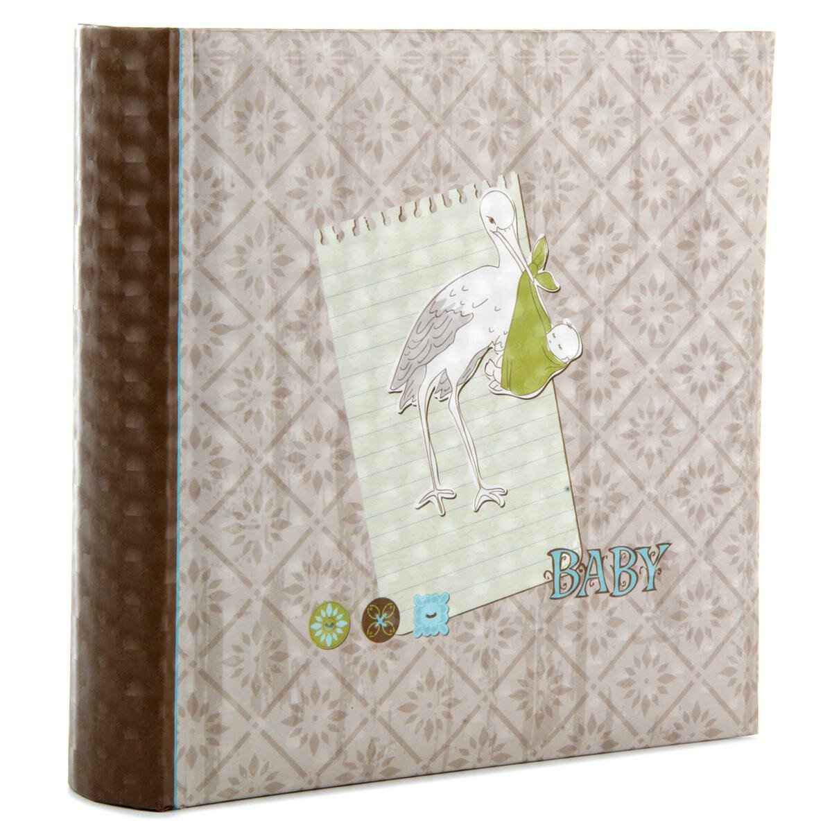 Фотоальбом Pioneer на 200 фотографий, 10х15 см, бумажный карман с мемо, книжный переплет, 3D эффект, baby (121357)