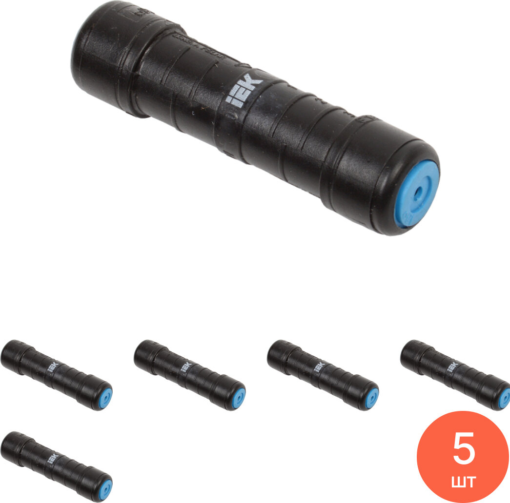 Гильза соединительная IEK / ИЭК ГИА 16 (MJPB 16), под опрессовку, изолированная абонентская, алюминий, UZA-22-D16-D16, 1шт. / материалы для электромонтажа (комплект из 5 шт)