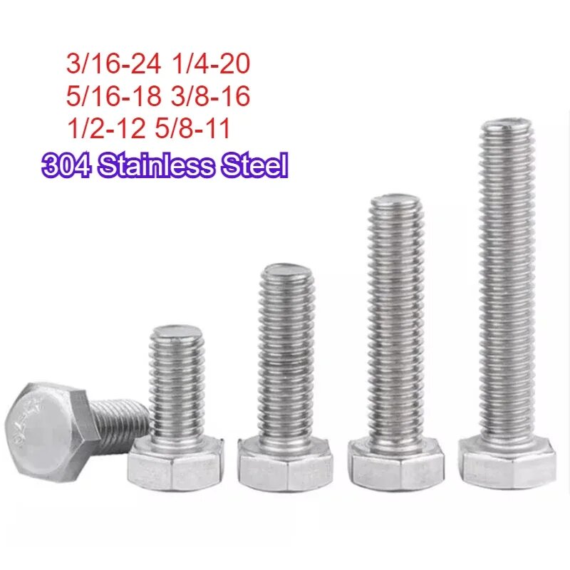 Винты Huiruixin из нержавеющей стали 304 5-16-18(2pcs), 3-4