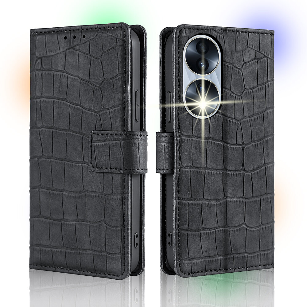 Чехол-книжка на Хонор 70 противоударный с защитой камеры/ для Honor 70,(черный)