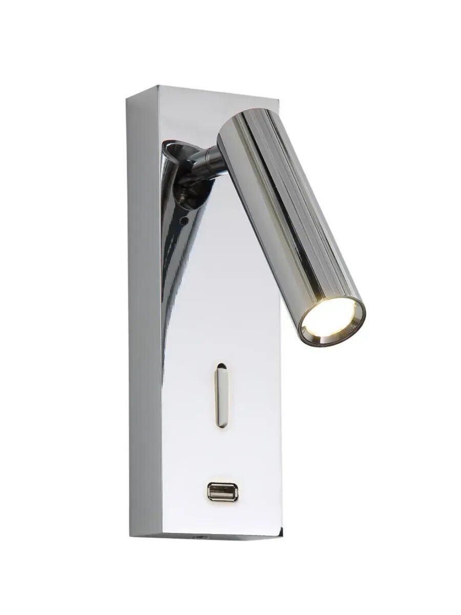 Настенный светильник CLT210W USB CH newrgy lighting CLT210USBCH, хром, цоколь LED, свет 3000К, для детской