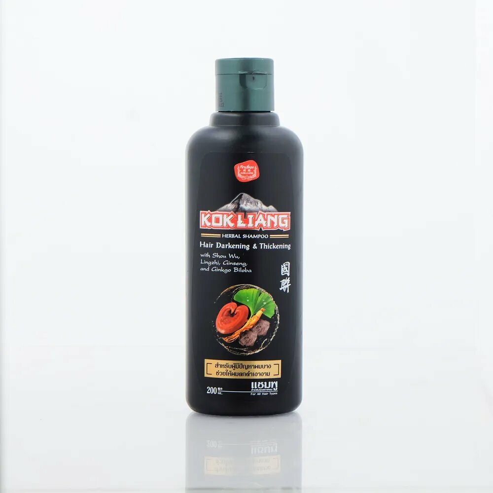 Шампунь травяной для темных волос Kokliang Hair Darkening Thickening, 200 мл.