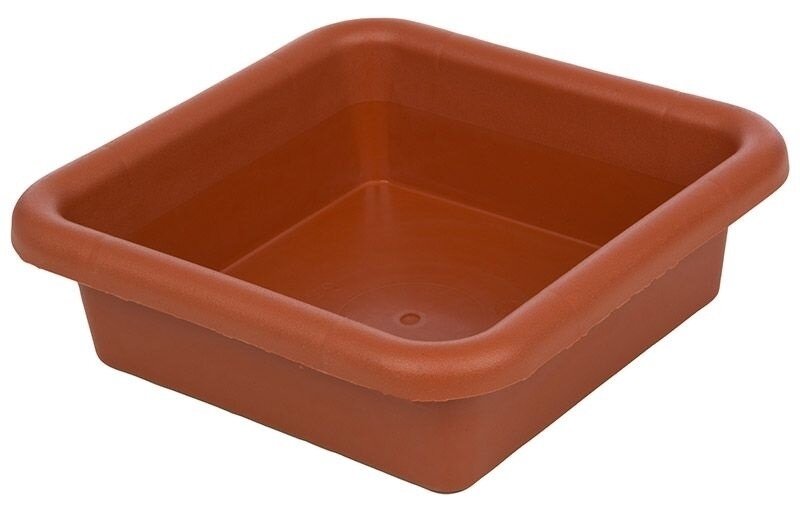 Ящик для рассады Альт-пласт АП 114 универсальный, из пластика, коричневый, 235х235х70мм, 3л / дом и сад