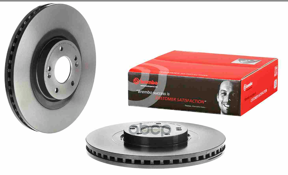 Диск тормозной передний с покрытием HYUNDAI Santa Fe IV 18-20 / KIA Sorento III 15-> Brembo арт. 09. D990.11