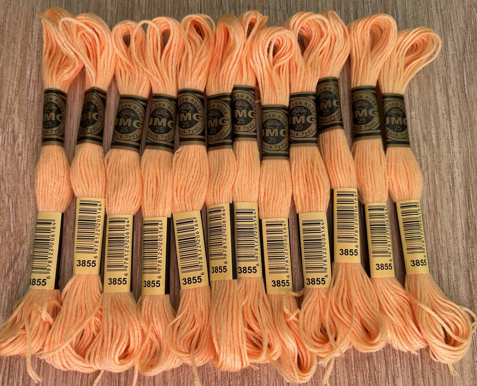 Нитки для вышивания JMC мулине (150-3866) 100% полиэфир 12 штук x 8 м