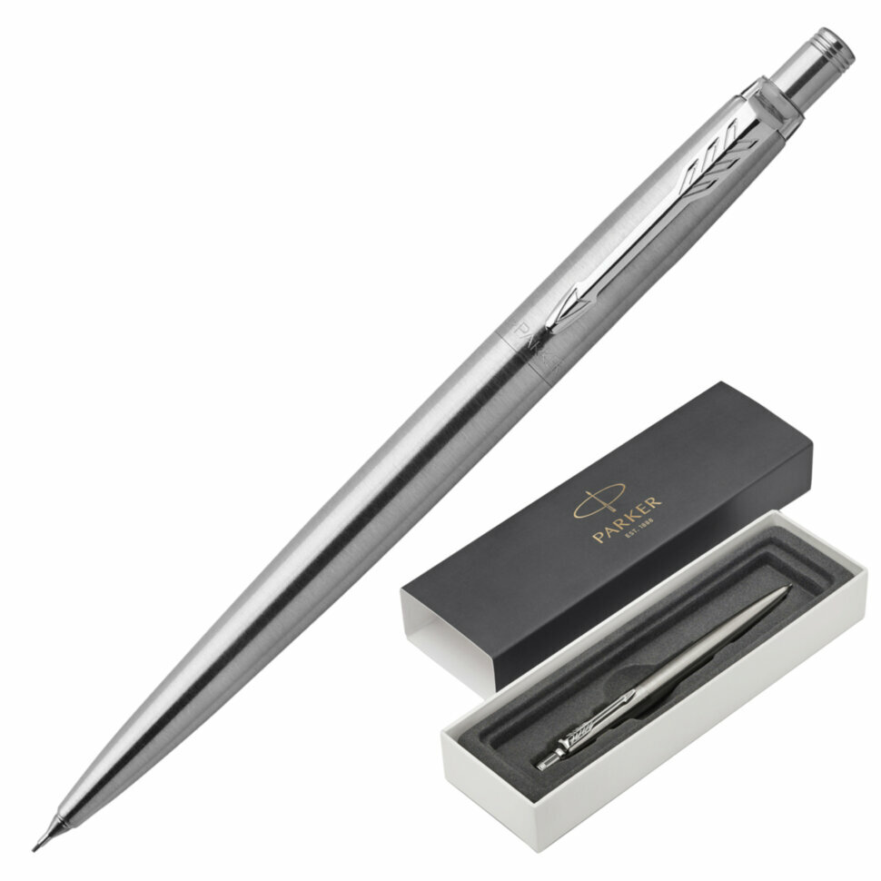 Карандаш механический 0,5 мм, PARKER "Jotter Essential CT", металлический корпус, серебристый, 1953381, 181265