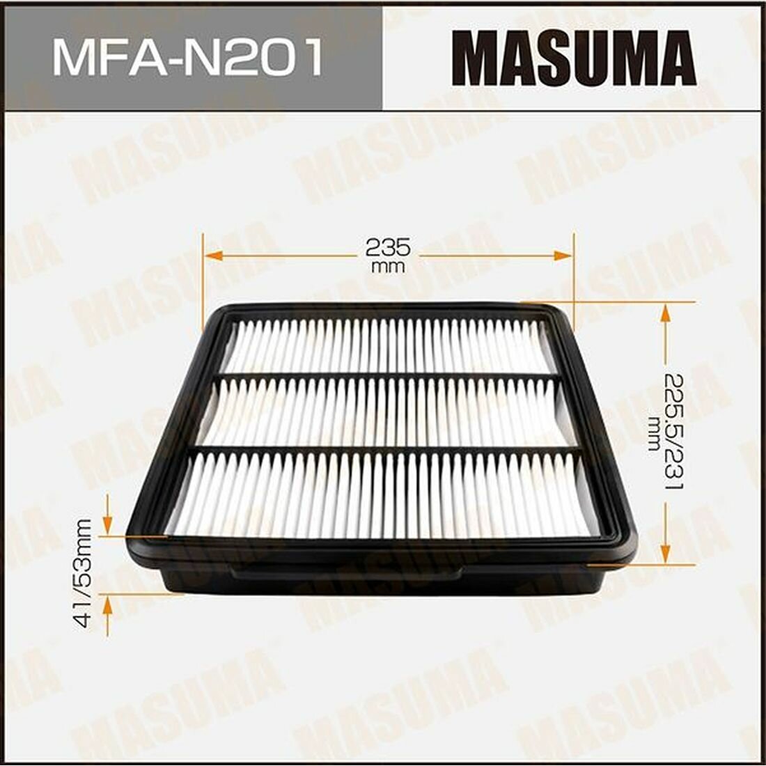 Воздушный фильтр Masuma NISSAN/ FUGA/ GY50 05-09 (1/20) пропитка