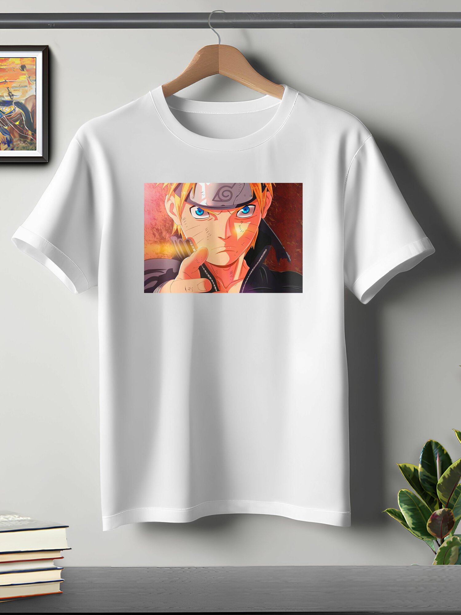 Футболка  Детская ONEQ 140 (10-11) размер с принтом Narutomaki, белая