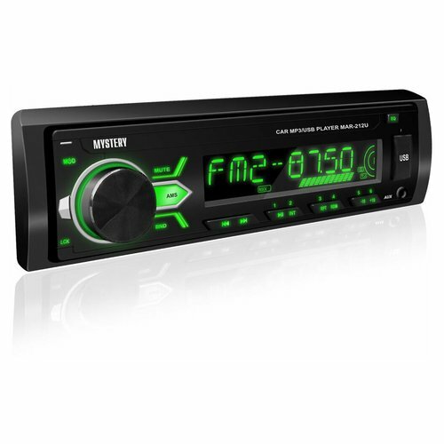 Автомагнитола MAR-212U,4x50 Вт, MP3, USB, AUX, зеленая подсветка Mystery MAR212U