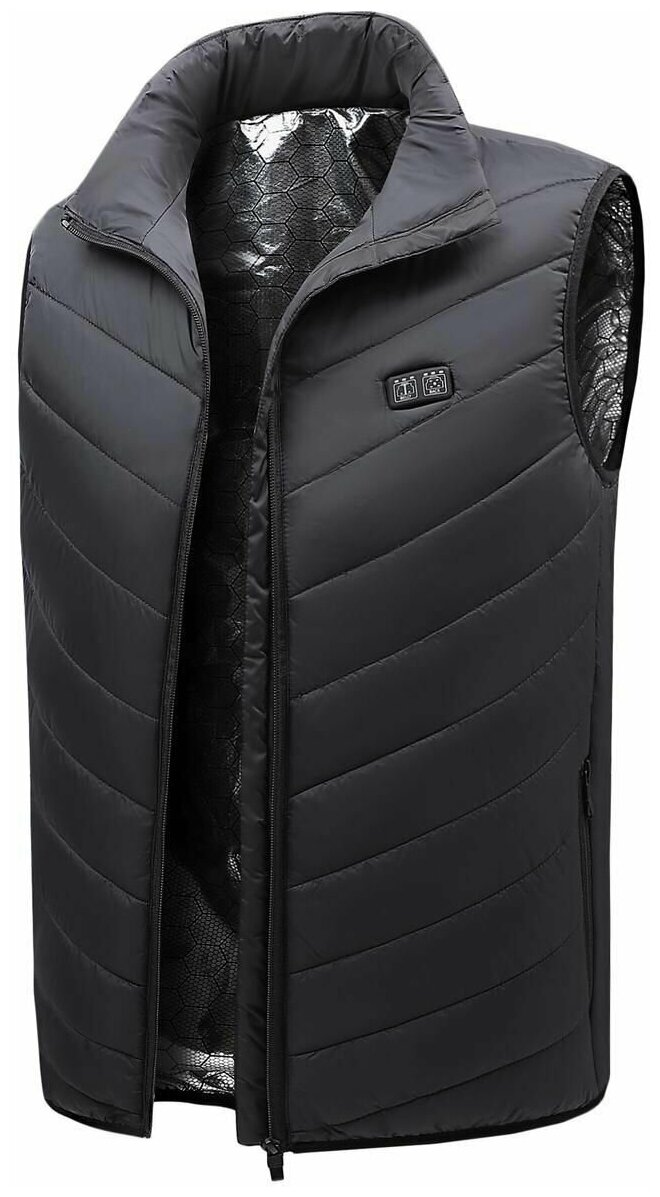 Теплая телогрейка безрукавка - зимний жилет с подогревом