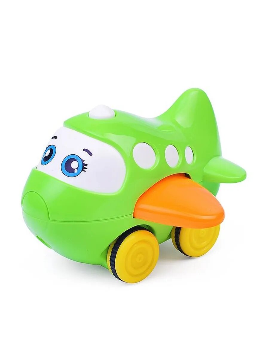 Самолет "Маленький пилот" 99409, инерционный, голубой/зеленый/желтый/оранжевый