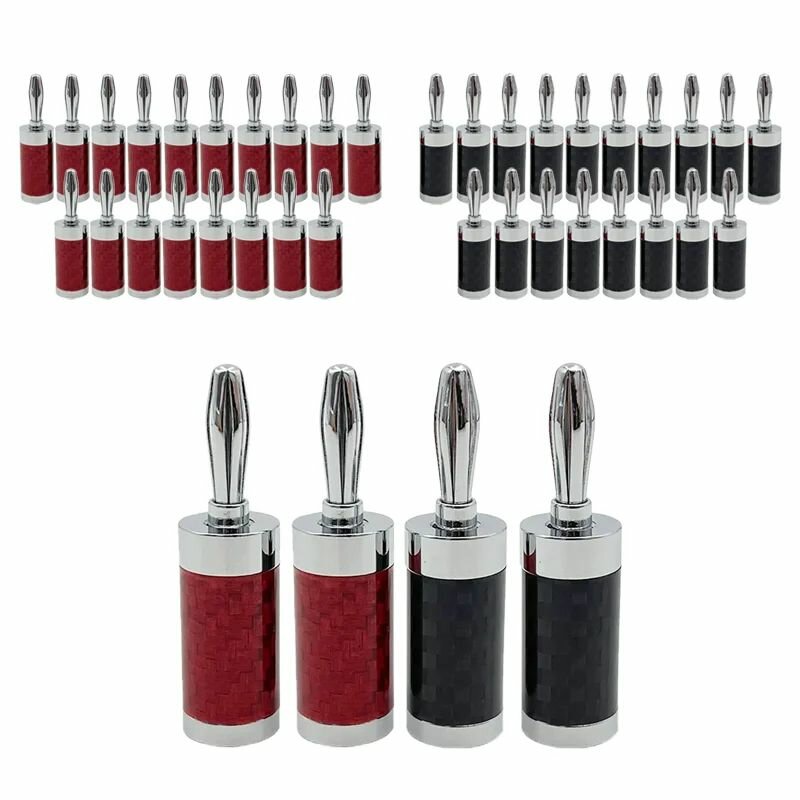 Новый 4 мм HIFI родиевый углеродный волокнистый акустический кабель с разъемом типа «банан» и аудиоразъемом