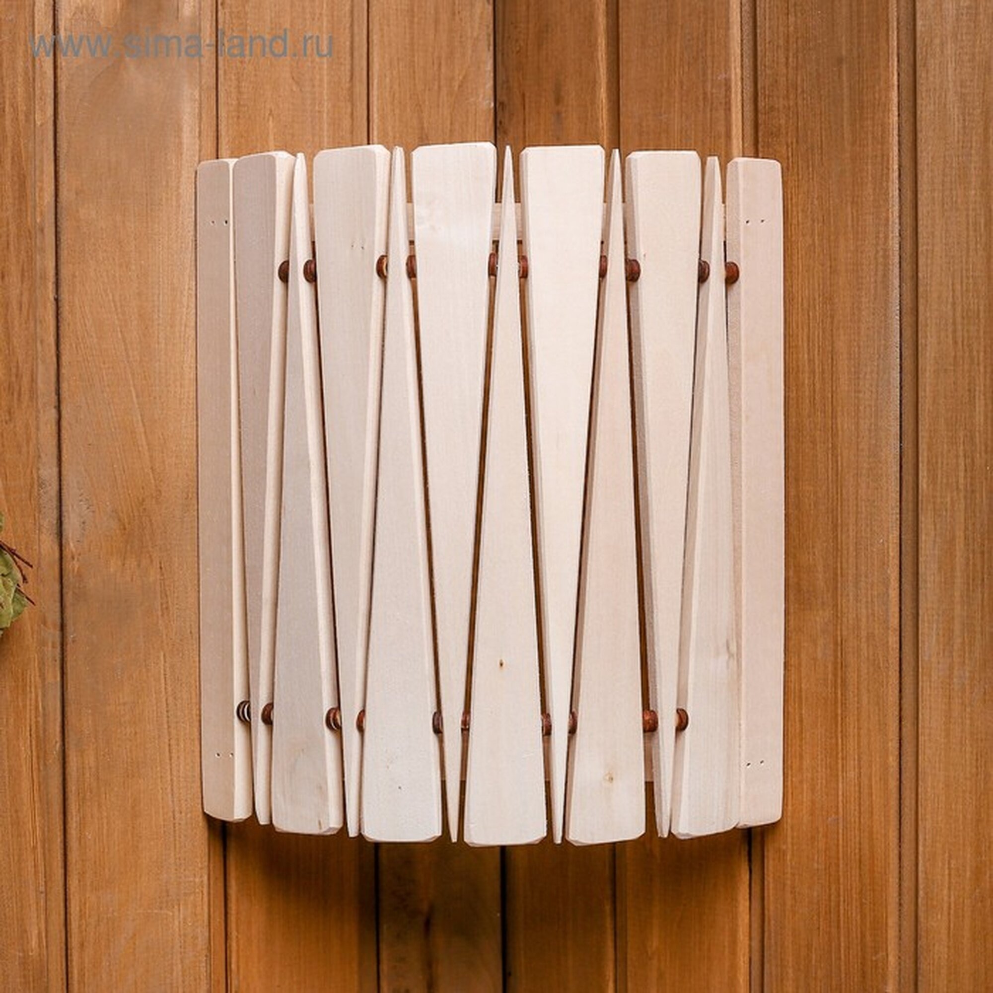 Абажур Добропаровъ, угловой, деревянный, бежевый, 31x26,5x13 см