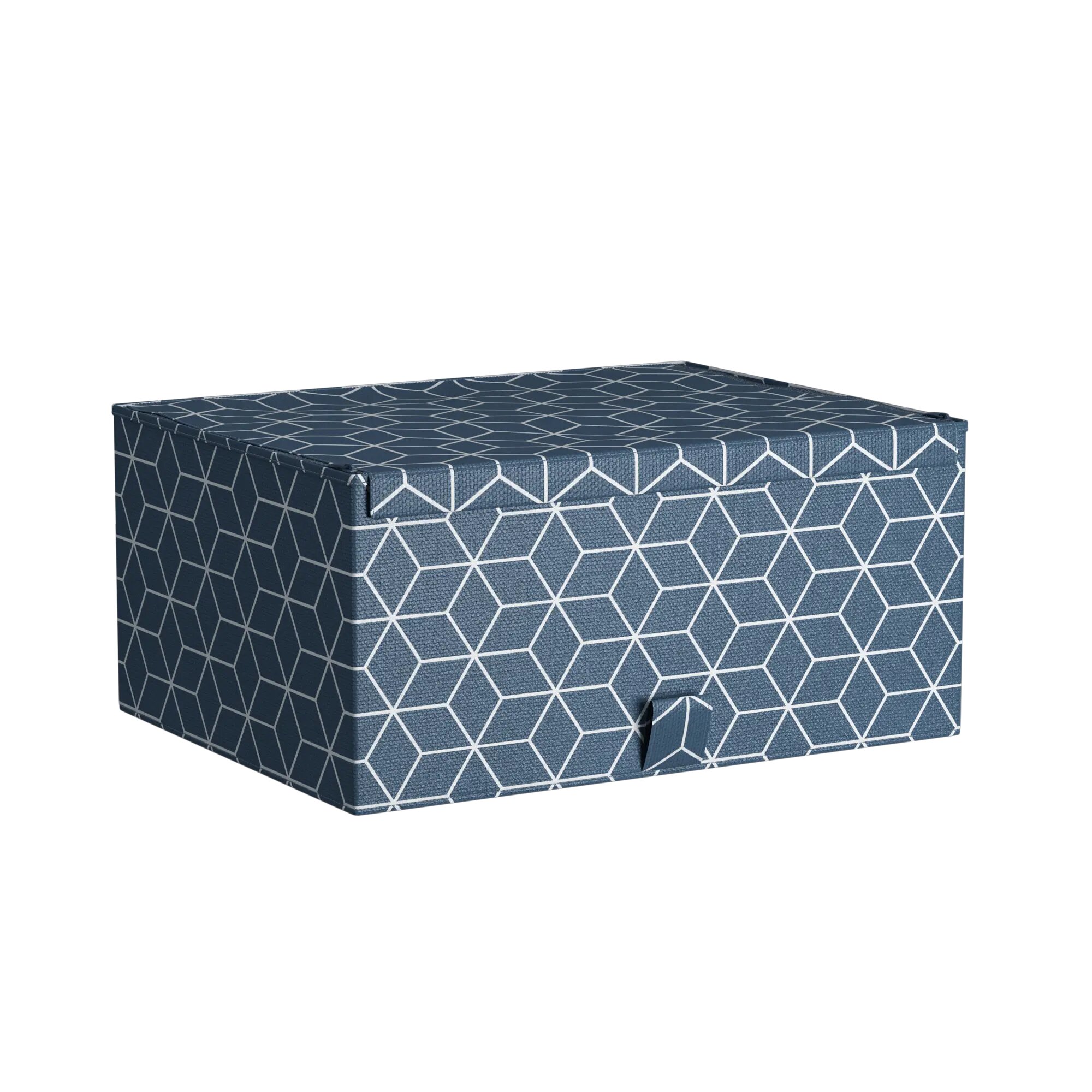 Spaceo короб для хранения 36x16.5x28 см из полиэстера синий для шкафов дома