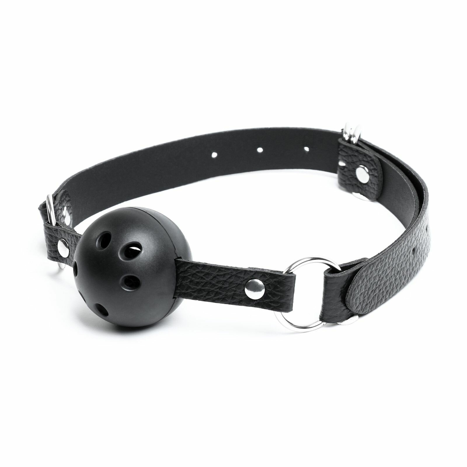 Кляп БДСМ, классический, регулируемый ремень, 620х45 мм, черный