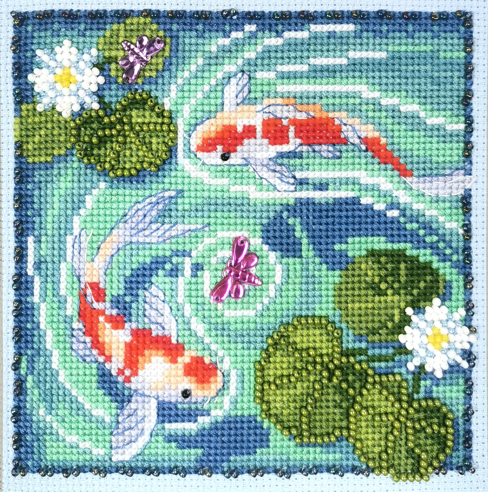 Набор для вышивания "Рыбки" 13х13см, 13.003.69