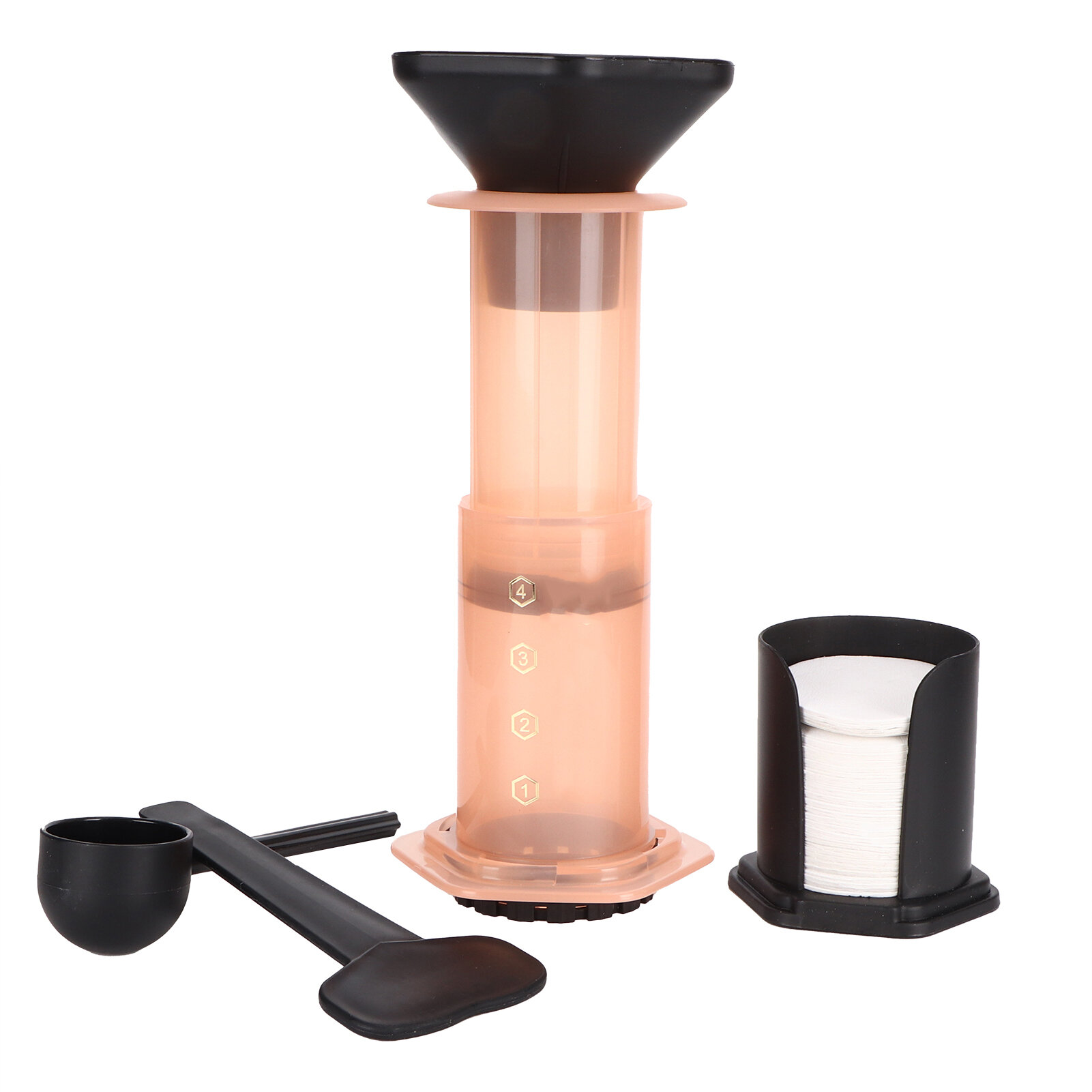 Кофепресс портативная кофеварка для дома пресс-капельная кофемашина с 400 фильтр-пакетами, оранжевая