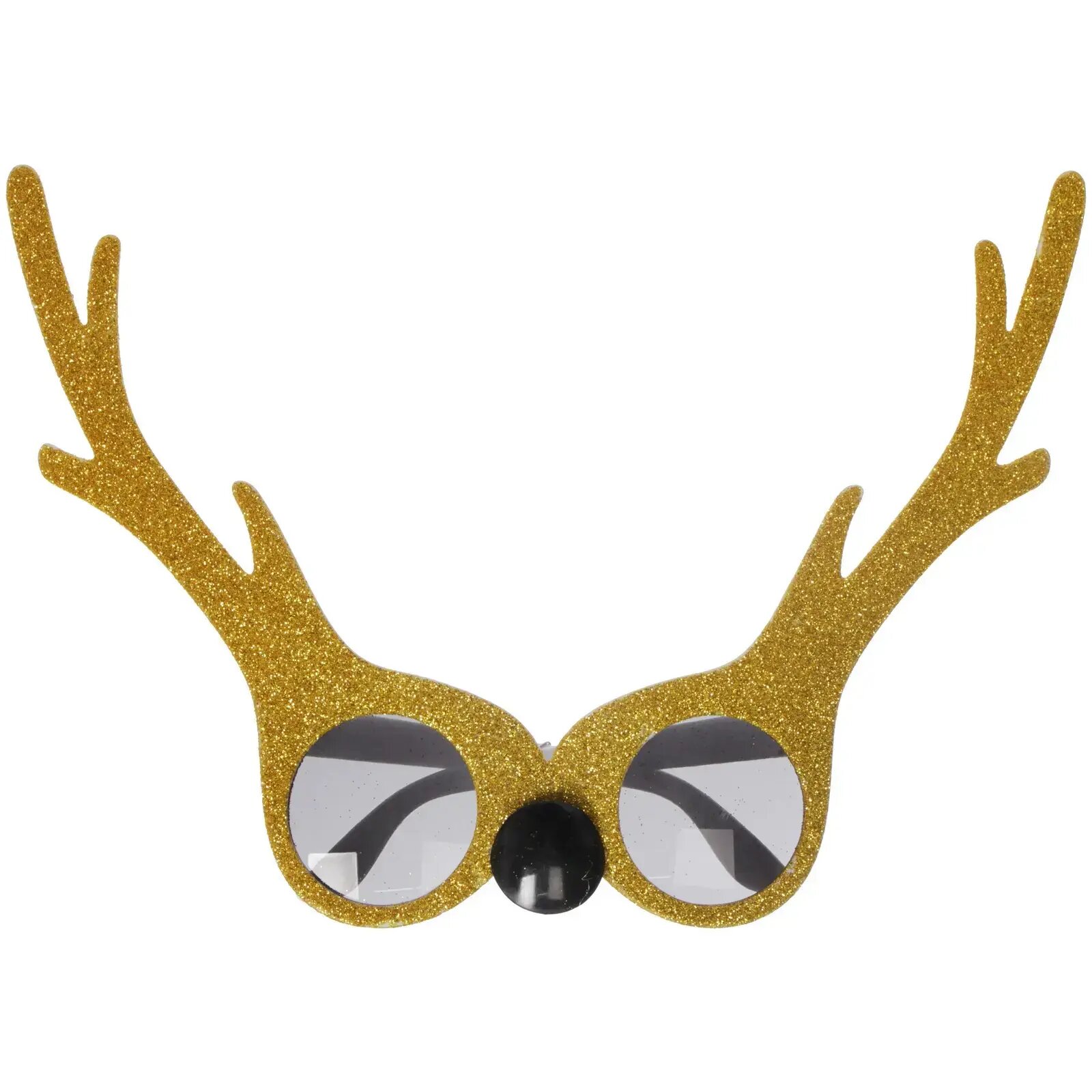 Очки карнавальные «Лось», золотистые, с рогами, 17,5х19,5 см