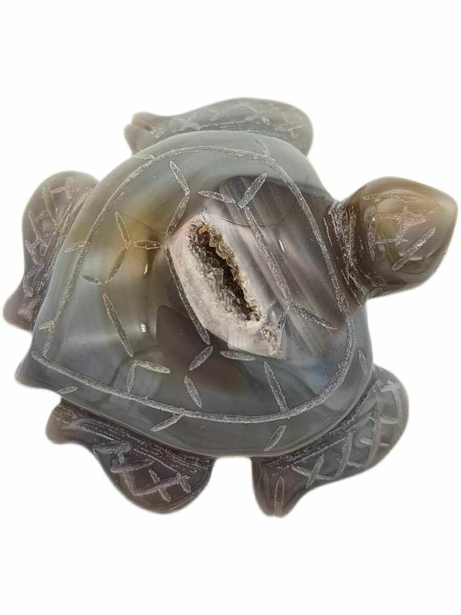Статуэтка черепахи из агата (жеода) 31