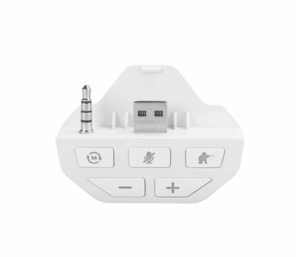 Адаптер переходник разъем наушников для управления звуком для геймпада Xbox One S X и Series S X Белый