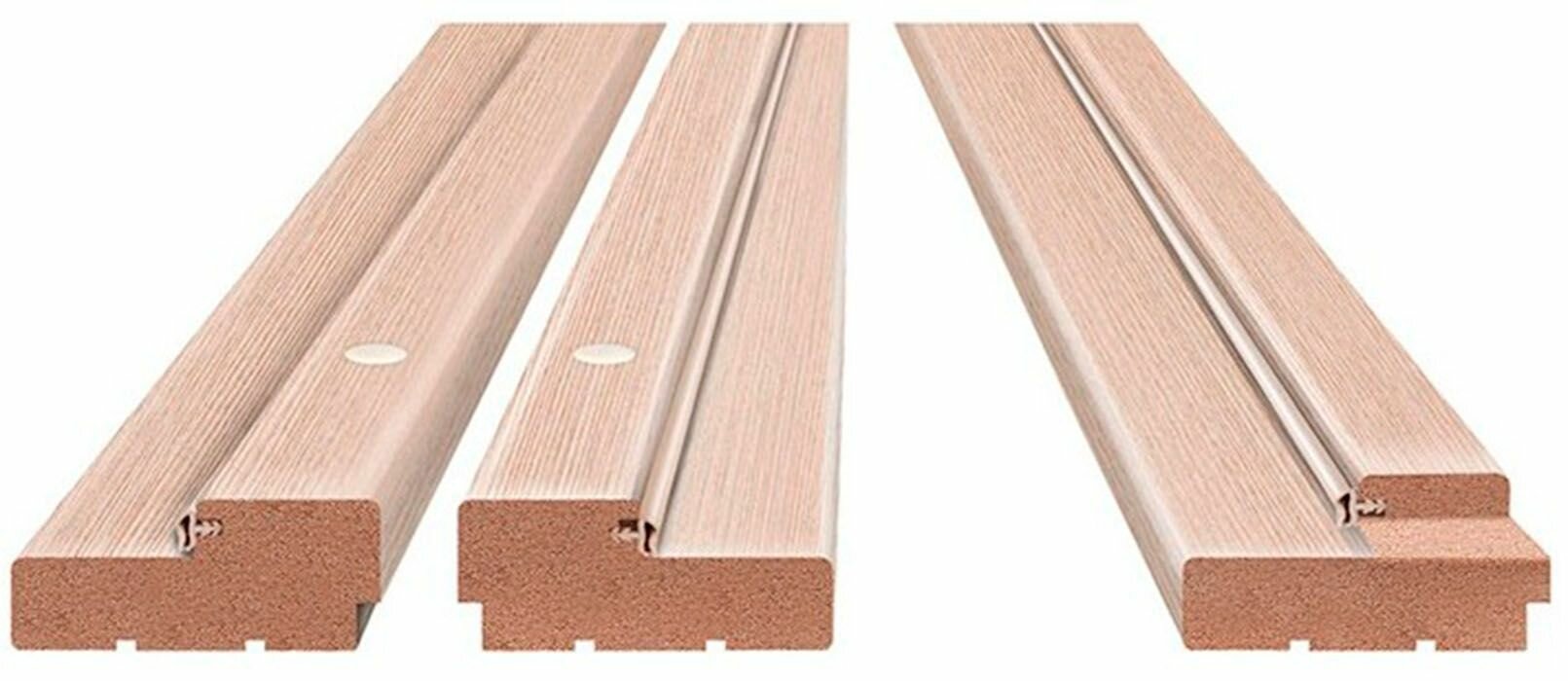 Олови дверная коробка с фурнитурой 745х2035мм 30х74мм Дуб Беленый