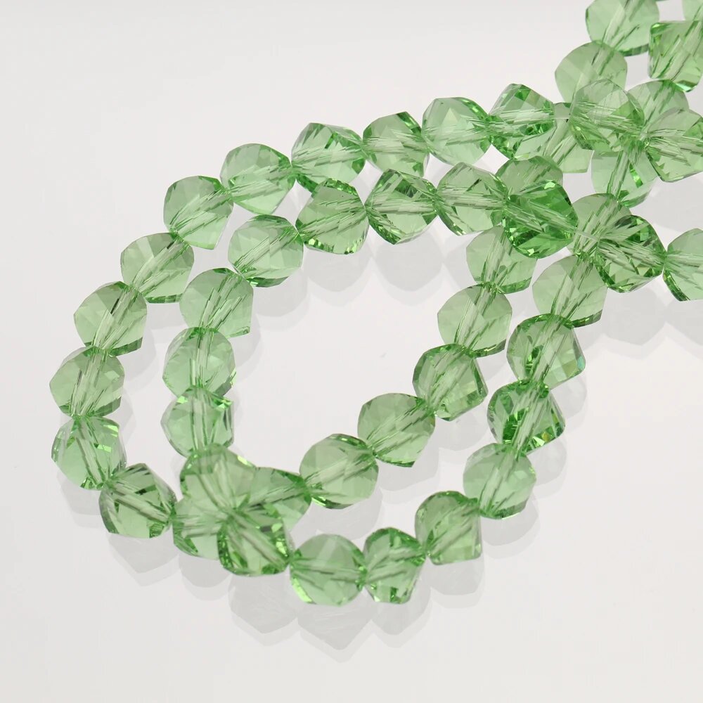 Граненое стеклянное бисер Weargolsil 4-12 мм Изумрудный, 12MM-10PCS, Light Green