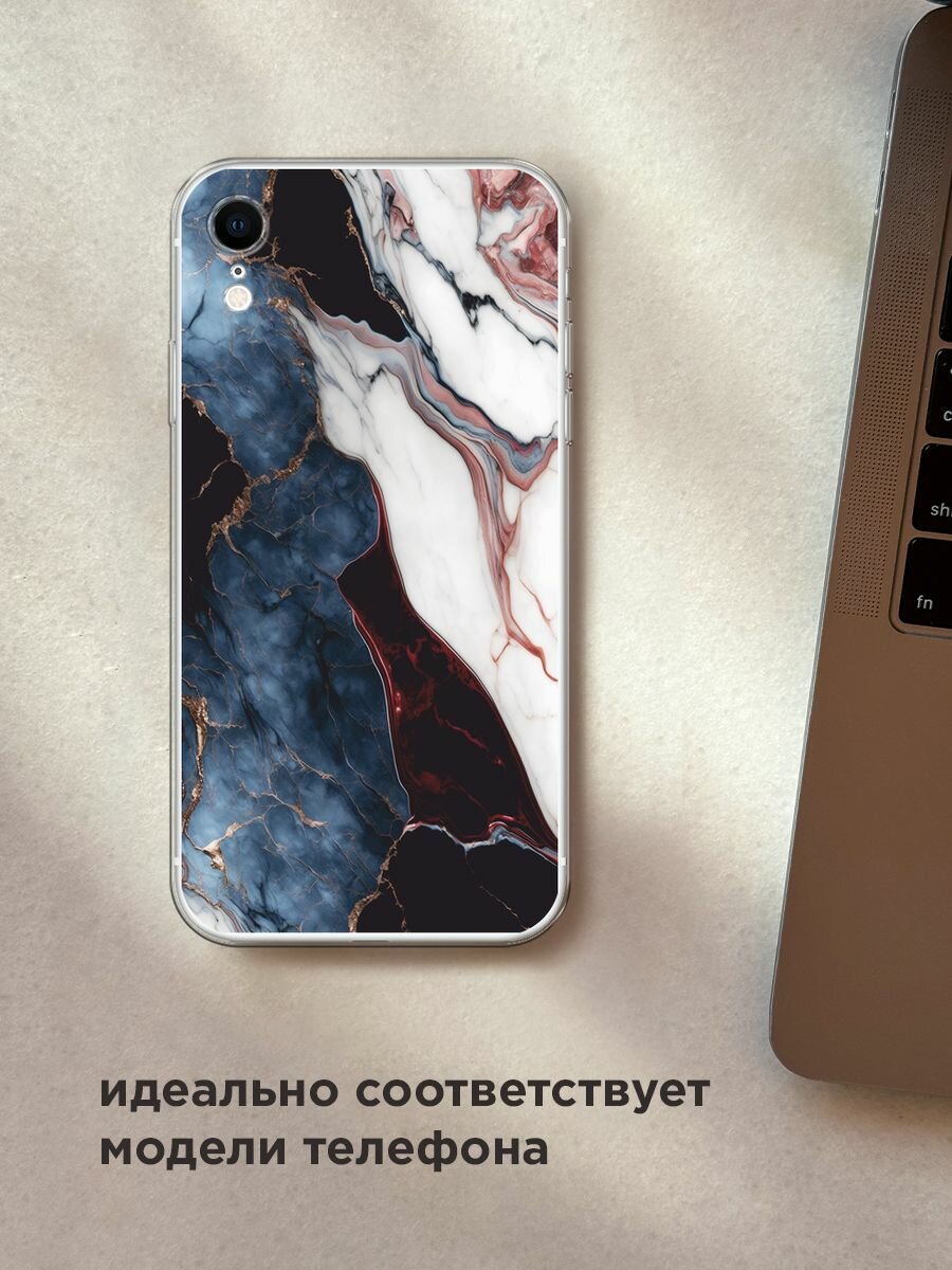 Чехол на Apple iPhone XR / Айфон XR с принтом "Благородный мрамор" — фото 1