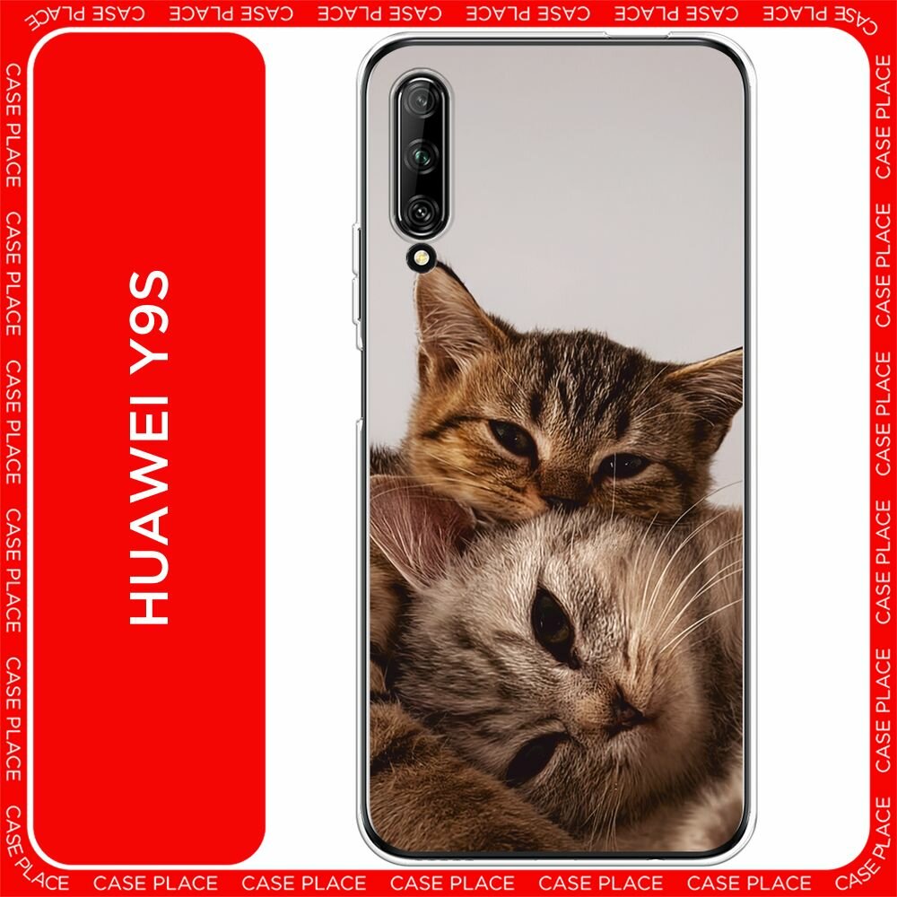 Чехол на Huawei Y9s / Хуавей Y9s с принтом "Нежные котята - 14 февраля"
