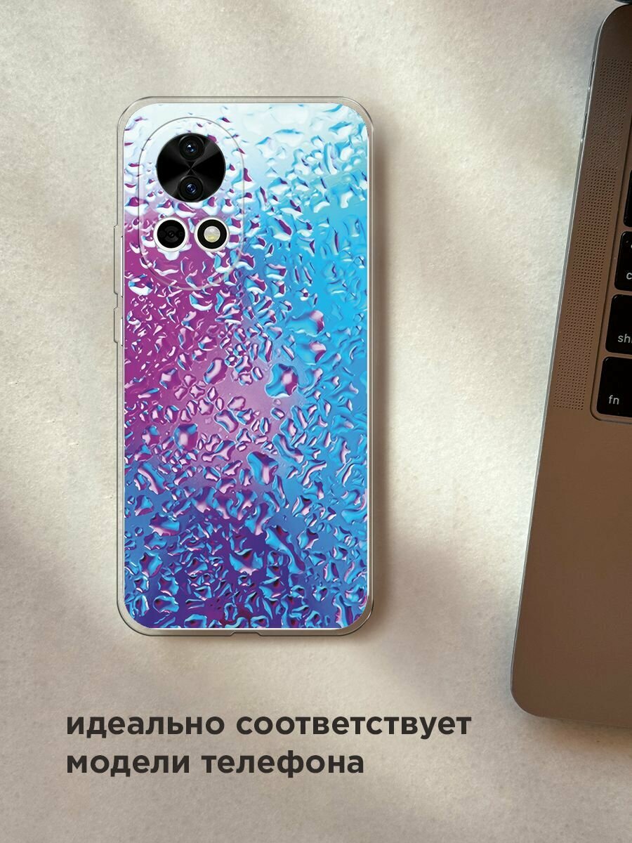 Чехол на Huawei Nova 12/Nova13 / Хуавей Нова 12/Нова 13 с принтом "Капли на стекле" — фото 1