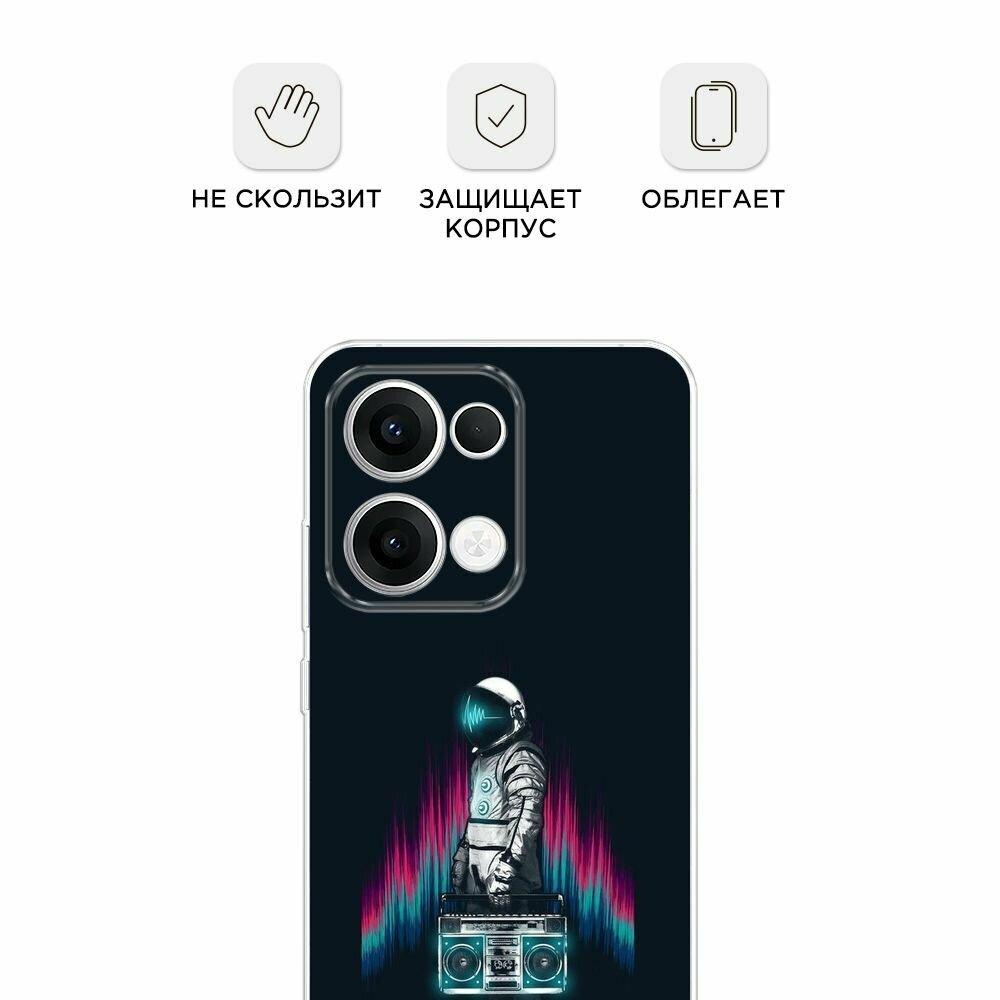 Чехол на Oppo Reno 13 / Оппо Рено 13 с принтом "Космическая вечеринка" — фото 1