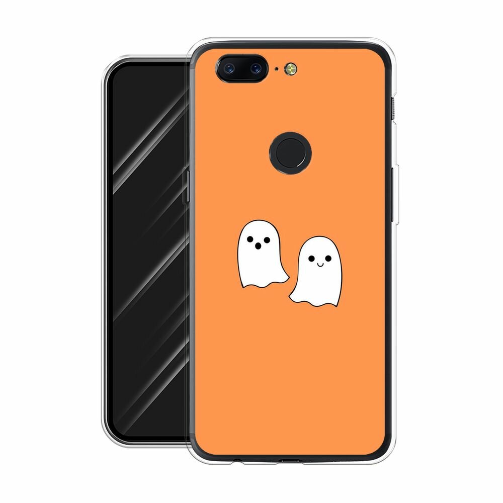 Силиконовый чехол на OnePlus 5T / ВанПлюс 5Т с принтом Cute ghosts — фото 1