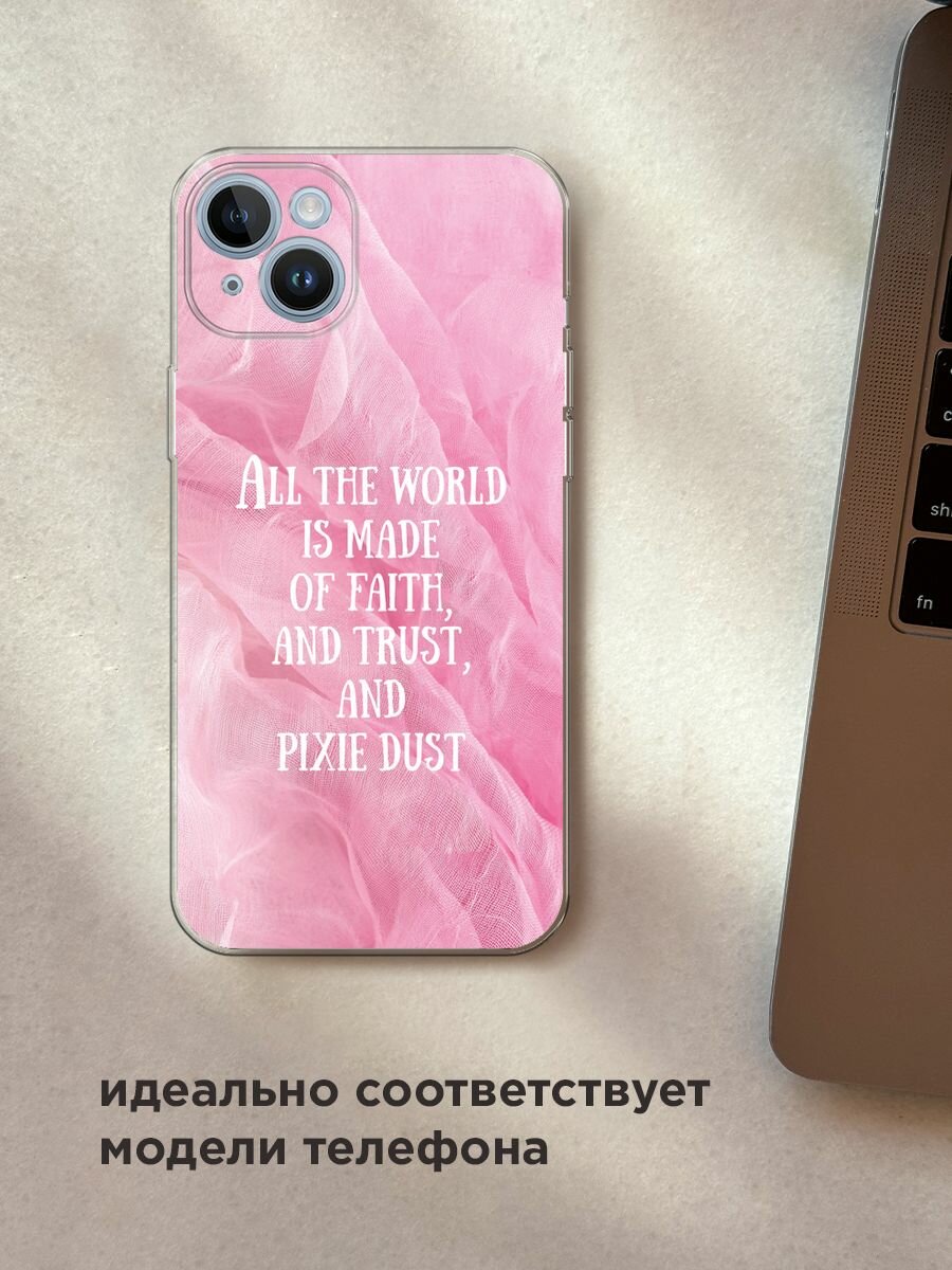 Чехол на Apple iPhone 14 / Айфон 14 с принтом "Pixie dust - 8 марта" — фото 1