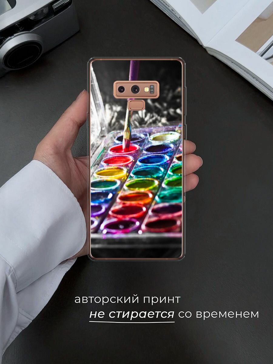 Чехол на Samsung Galaxy Note 9 / Самсунг Галакси Нот 9 с принтом "Палитра красок" — фото 1