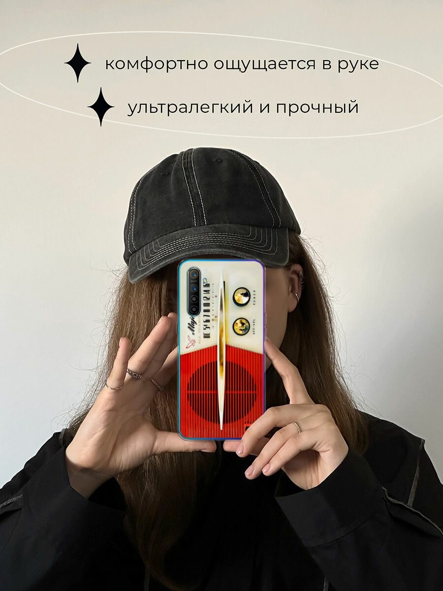 Силиконовый чехол на Realme XT / Реалми XT с принтом "Радио" — фото 1