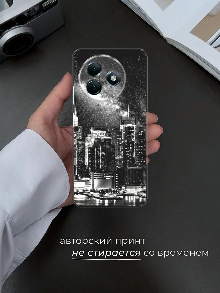 Силиконовый чехол на Itel S24 / Ител S24 с принтом "Ночной Нью-Йорк" — фото 1